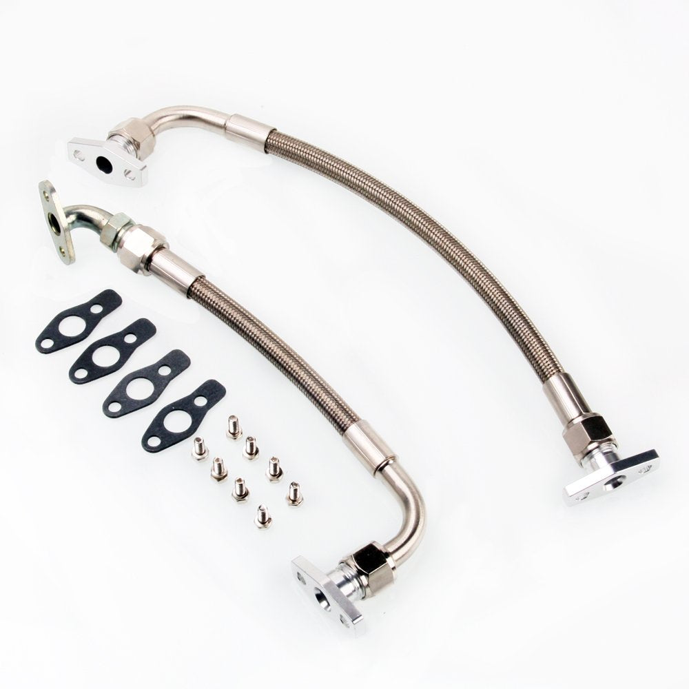 Kinugawa Turbo Kit de línea de alimentación de aceite para 6G72T MHI 3000GT TD04 TURBO TWIN ...